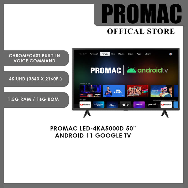 LED-4KA5000D 50" Android 11 4K UHD SMART TV – Promac PH