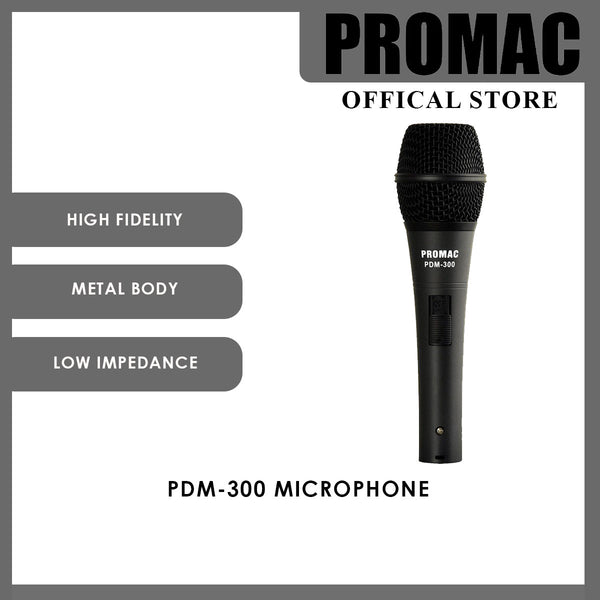 PDM-300 Dynamic Microphone 4.8M Cable – Promac PH